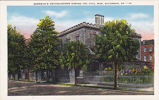 Sherman's Headquarters During Civil War Savannah Georgia | United ...