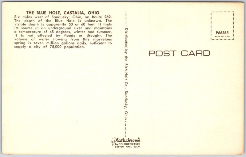Castalia Ohio OH, The Blue Hole, Water Spring, Forest Park, Vintage ...