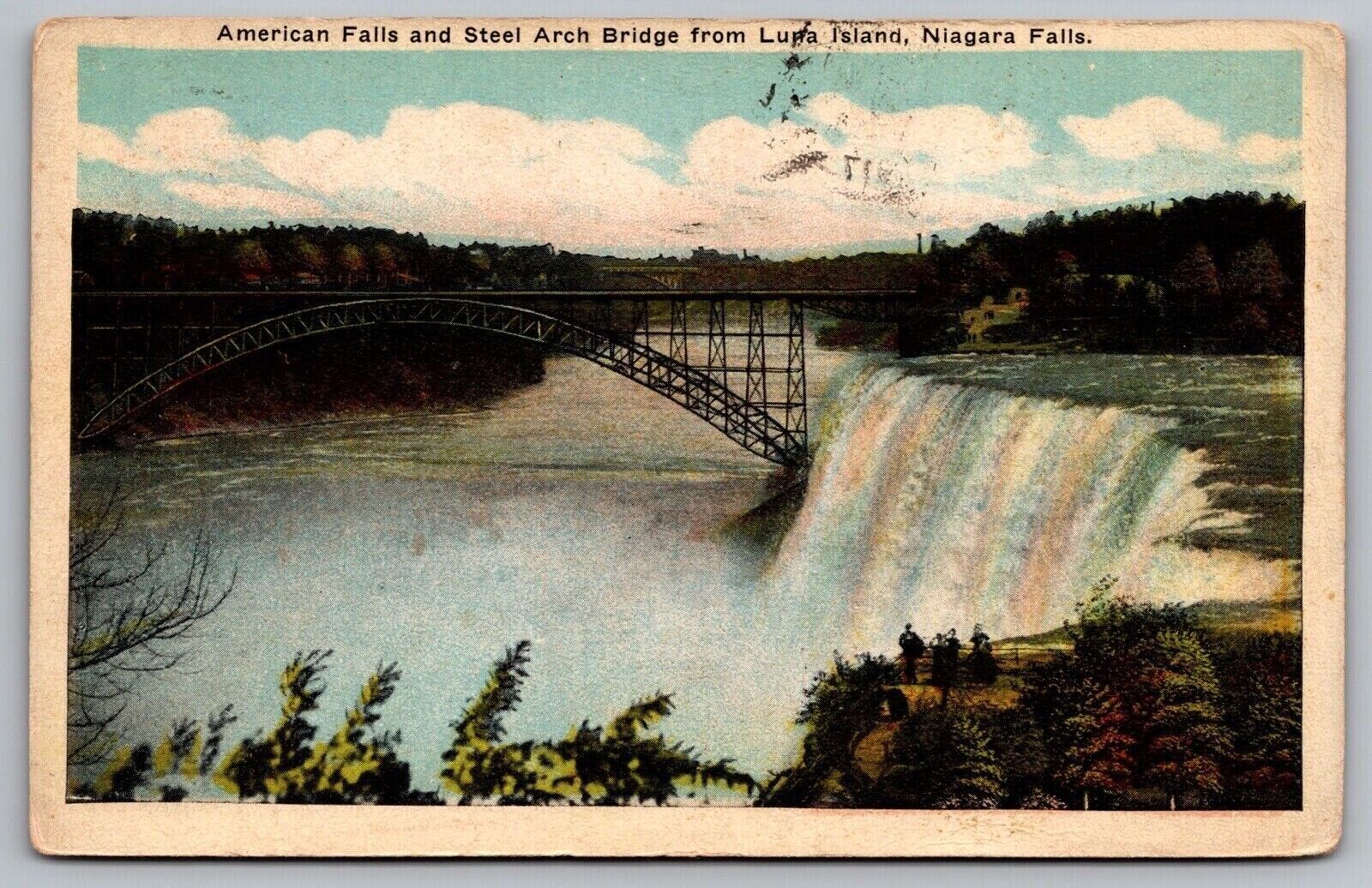 Niagara Falls New York American Falls Steel Arch Bridge WB Cancel WOB ...