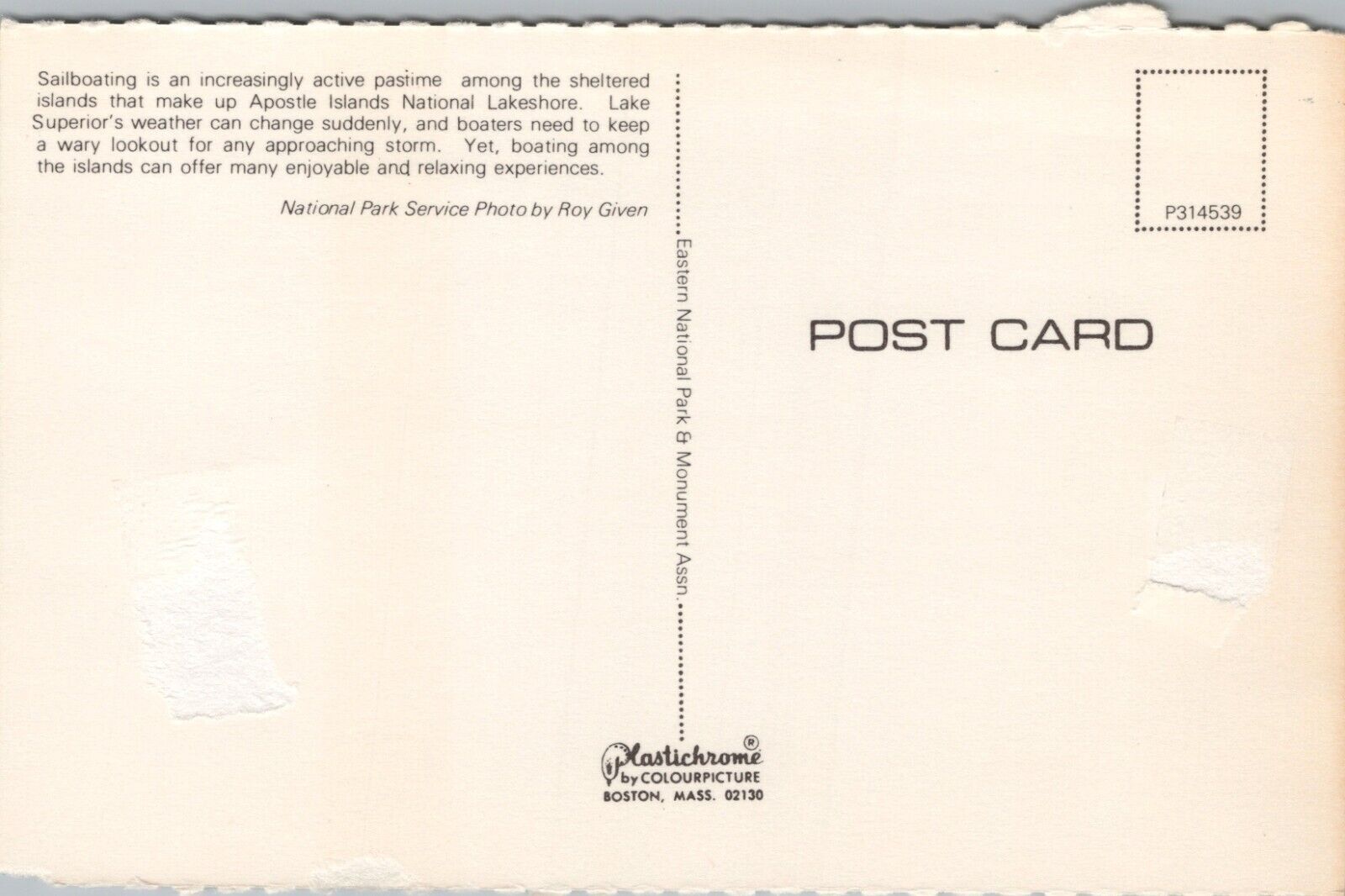 Sailboating Apostle Islands National Lakeshore WI Postcard PC580 ...