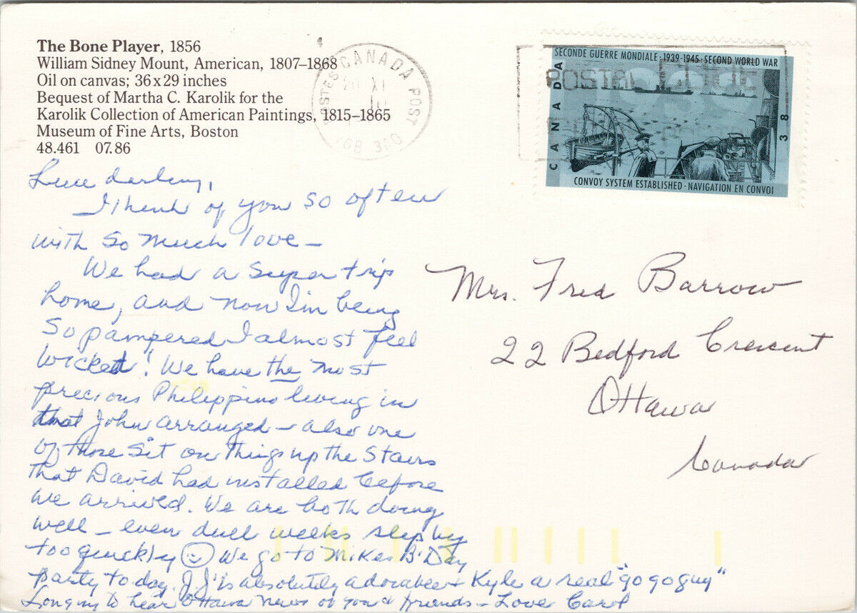 The Bone Player William Sidney Mount Vintage Postcard C3 | Other ...