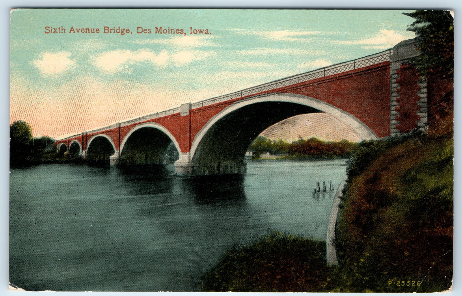 c1910s Des Moines, IA Sixth Avenue Bridge PC Built 1907 by Edwin ...