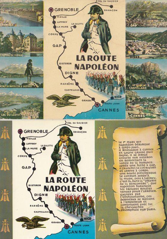 Map of La Route Napoleon Military Grenoble Digne 2x French Carte ...
