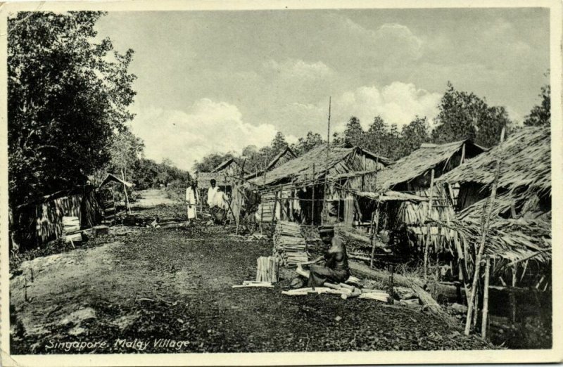 singapore, Native Malay Village, Lumber (1930s) Postcard | Asia ...