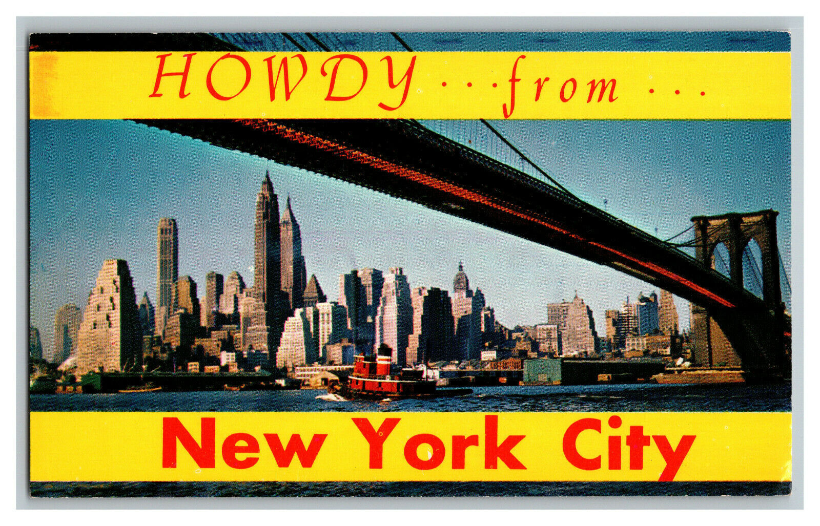 HOWDY From New York City Vintage Standard View Postcard | United States ...