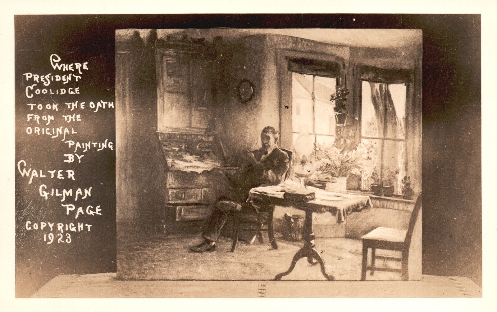 Vintage Postcard Real Photo Where President Coolidge Took The Oath Walter Page | Other ...