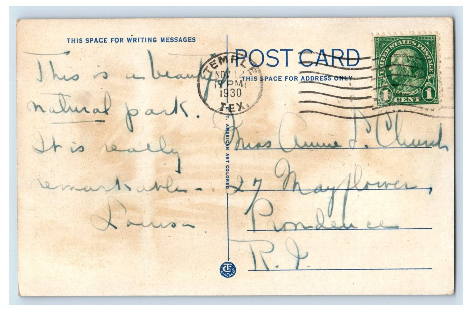 C. 1915-20 Beautiful Scene In Cameron Park, Waco Texas Postcard F132E ...