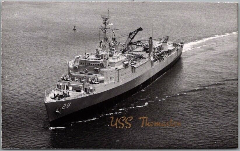 Vintage U.S. Navy Ship RPPC Real Photo Postcard U.S.S. THOMASTON (LSD ...