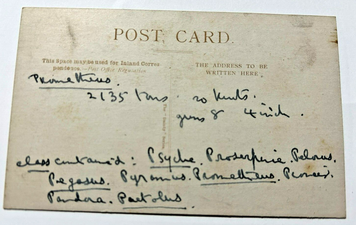 UK British Royal Navy HMS Prometheus Cruiser Vintage Postcard | Europe ...