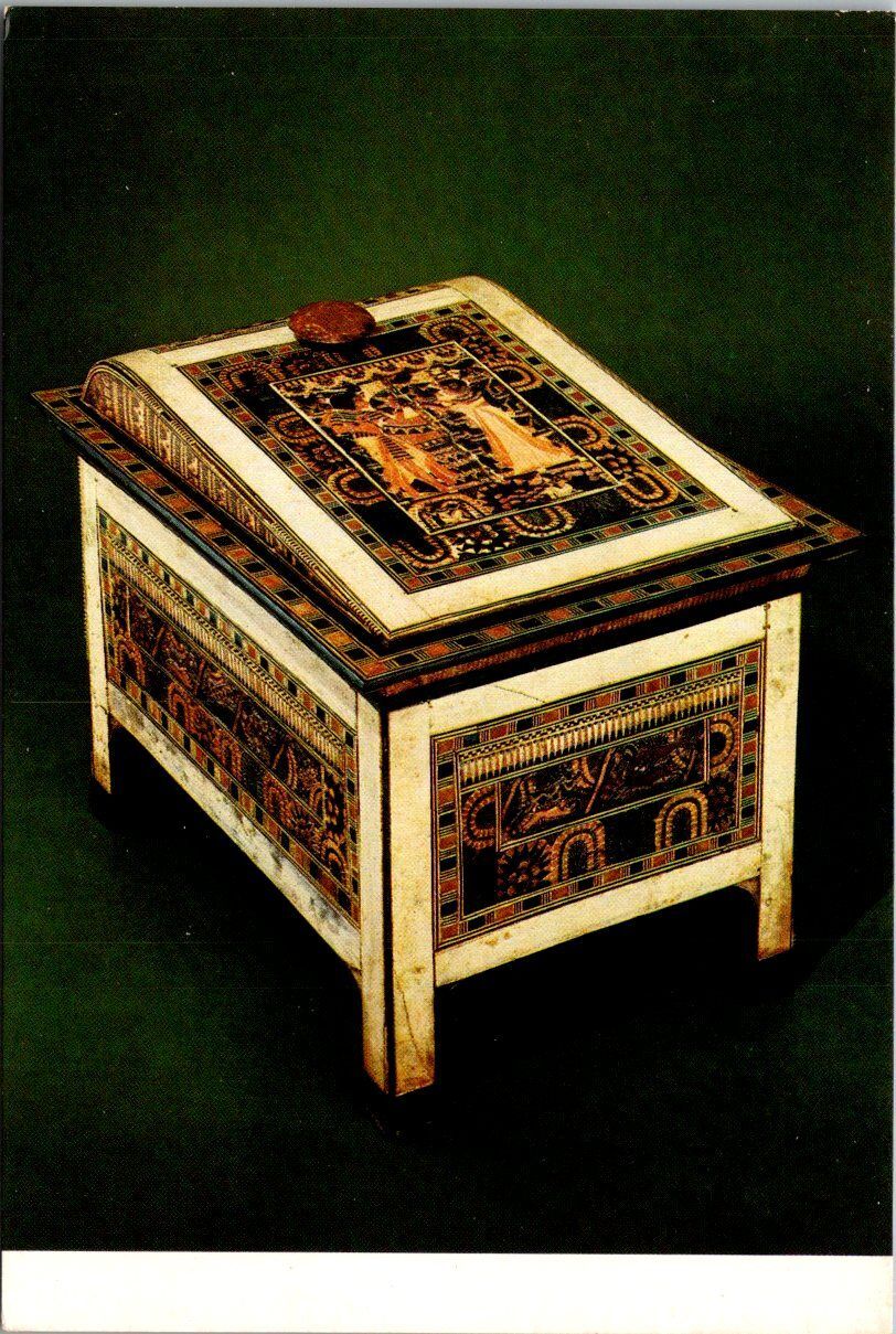 Egypt Cairo Treasures Of Tutankhamun Painted Wood and Ivory Chest ...