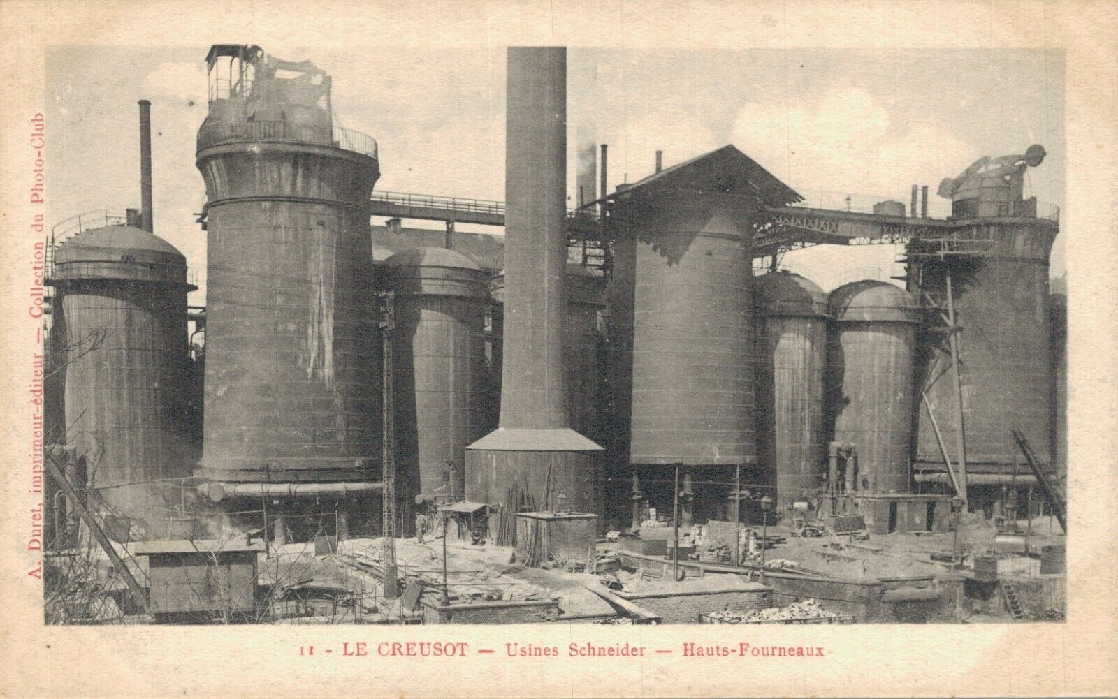 France Le Creusot Usines Schneider Hauts Fourneaux Factory Postcard 08. ...