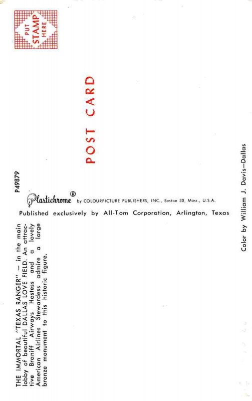 Texas Ranger Statue Airline Flight Attendants Dallas Love Field Airport ...