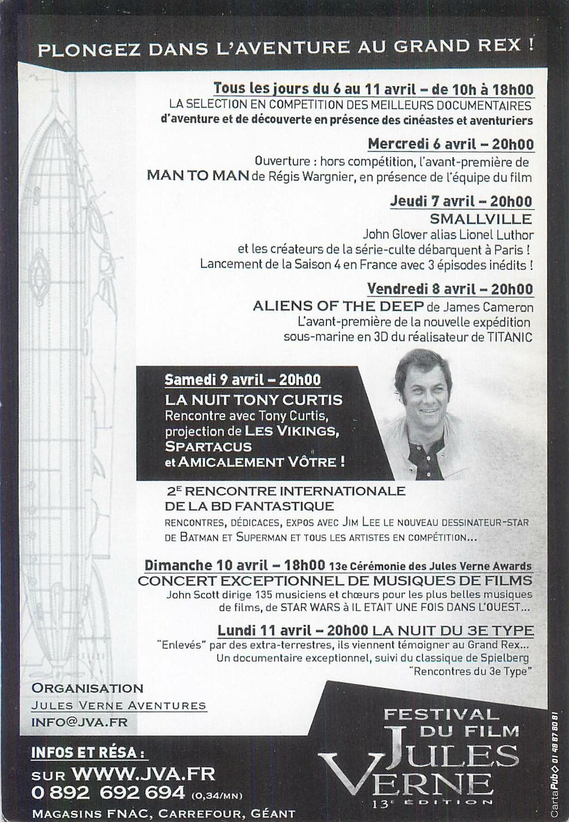 Postcard Advertising festival du film jules verne mondial evenement ...