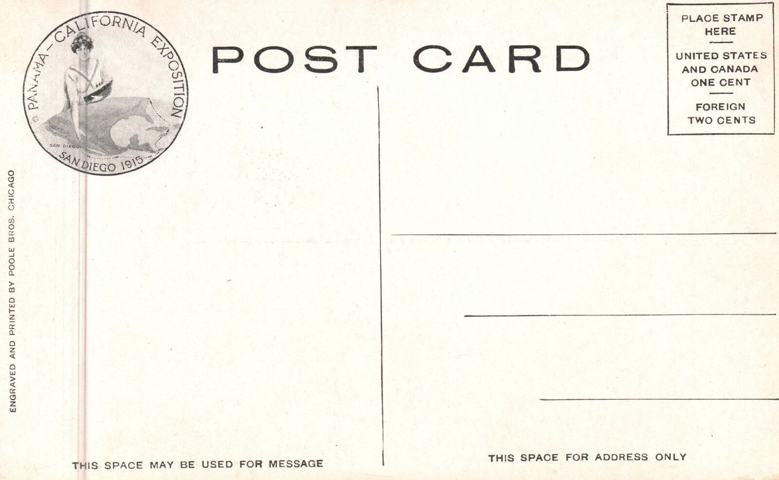 On The Plaza De Panama San Diego California Expo. Vintage Postcard ...