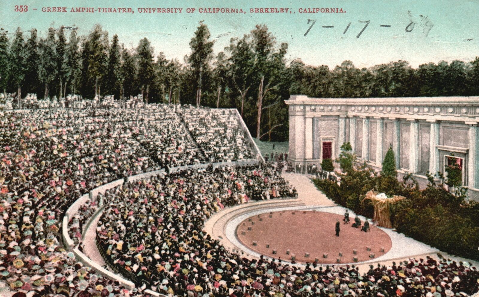 Vintage Postcard 1909 Greek Amphitheatre University Of California ...