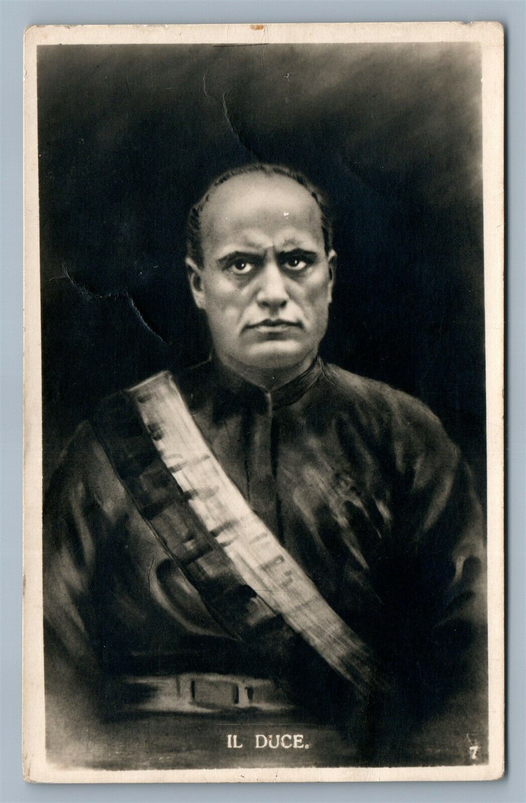 Italian Duce Mussolini Wwii ERA Vintage Real Photo Postcard Rppc ...
