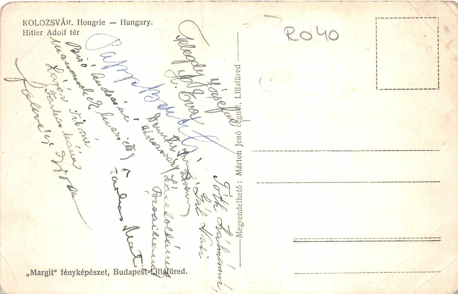 ro40 hongrie kolozsvar romania cluj napoca adolf hitler ter | Europe ...