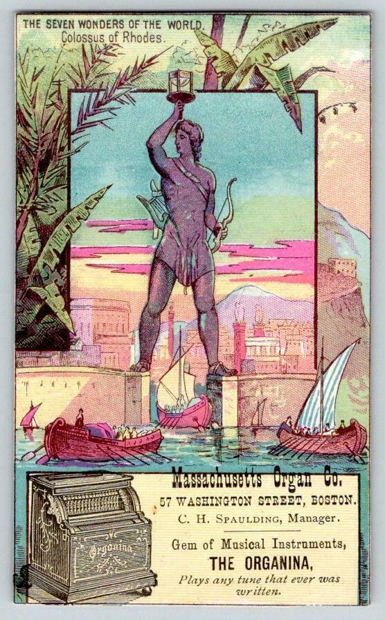Organina*7 Wonders of the World*Colossus of Rhodes*Boston*Ma Organ Co ...