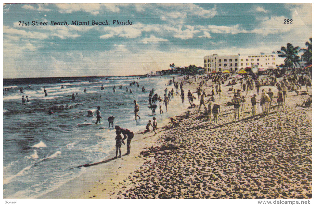 MIAMI BEACH, Florida, 1930-1940´s; 71st Street Beach | United States ...