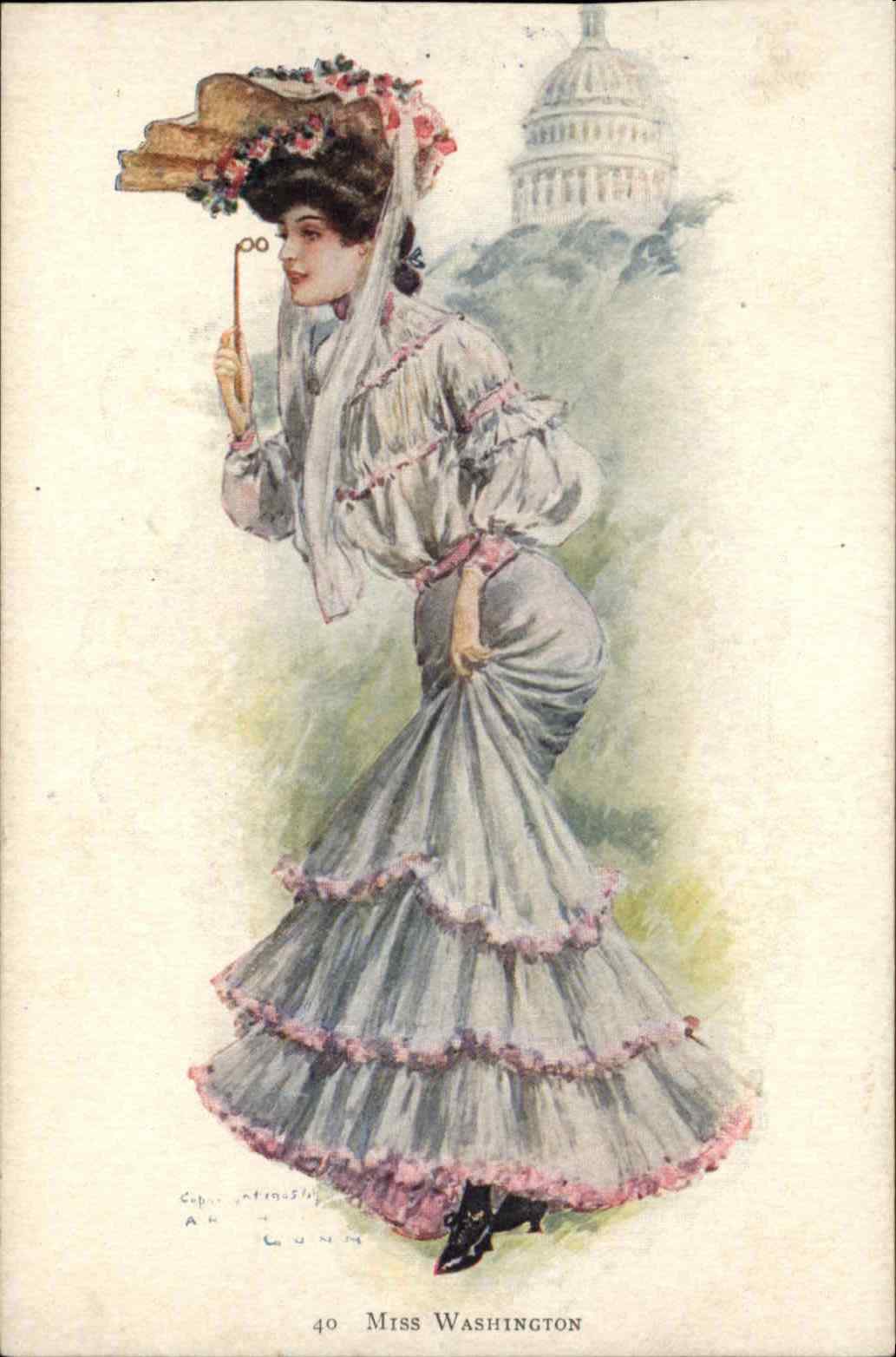 Signed Archie Gunn Miss Washington Beautiful Woman Opera Glasses | Asia ...