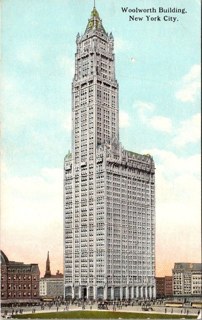 Vintage New York City Postcard - Woolworth Building | United States ...