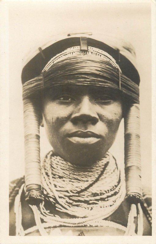 South Africa Natal Durban native girl real photo postcard | Africa ...