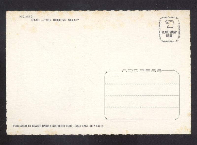 Utah the Beehive State MAP Postcard | United States - Utah - Other ...