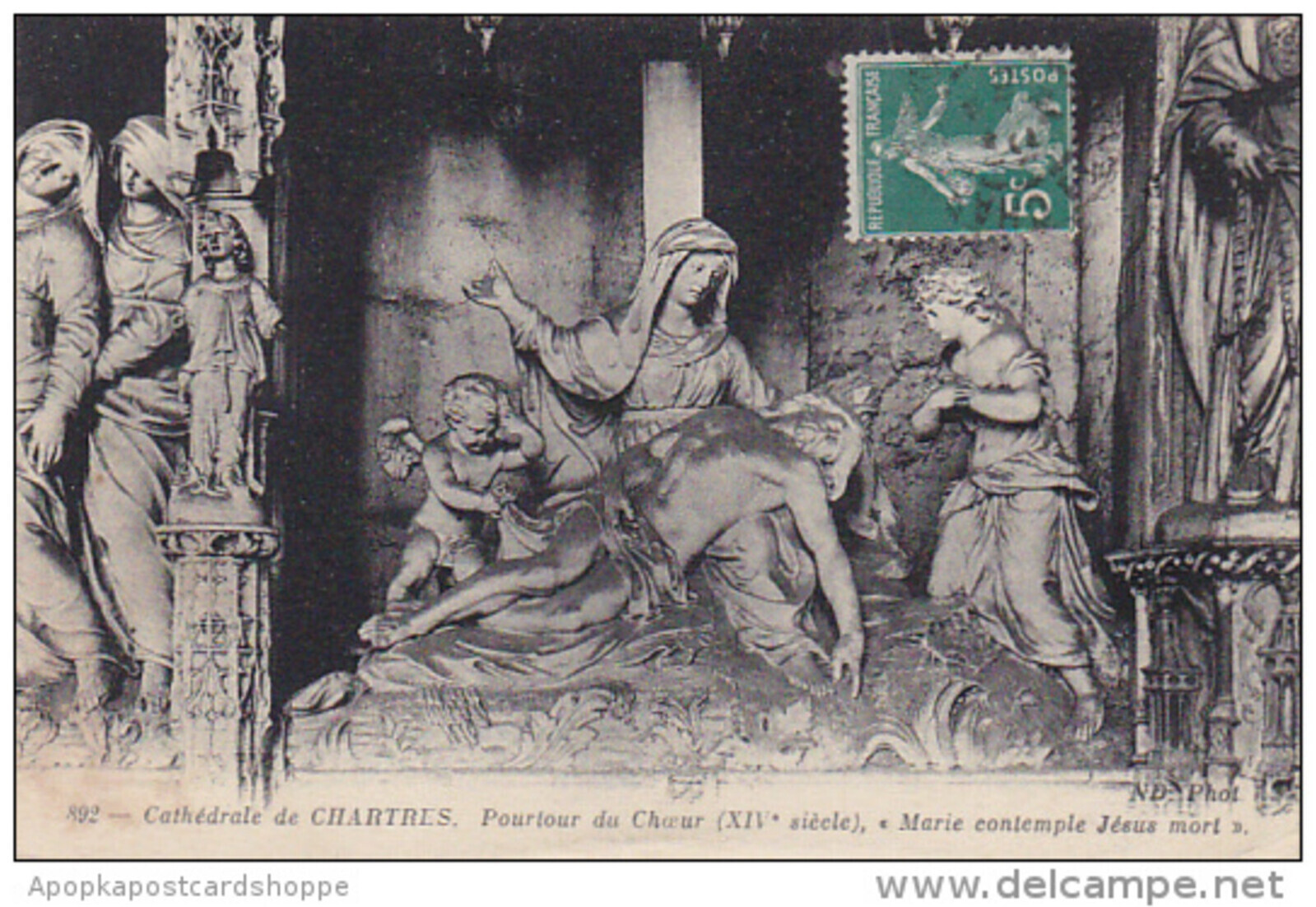France Chartres La Cathedrale Pourtour du Choeur Marie contemple Jesus ...