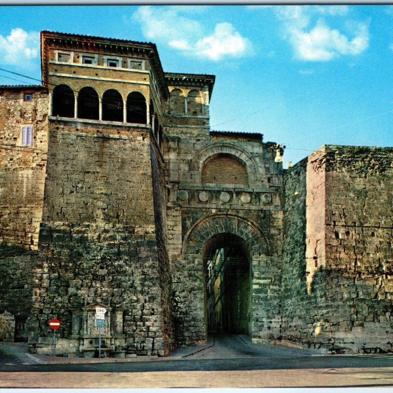 c1970s Perugia, Italy Etruscian Arch of Augustus Gate Perusia Ancient ...