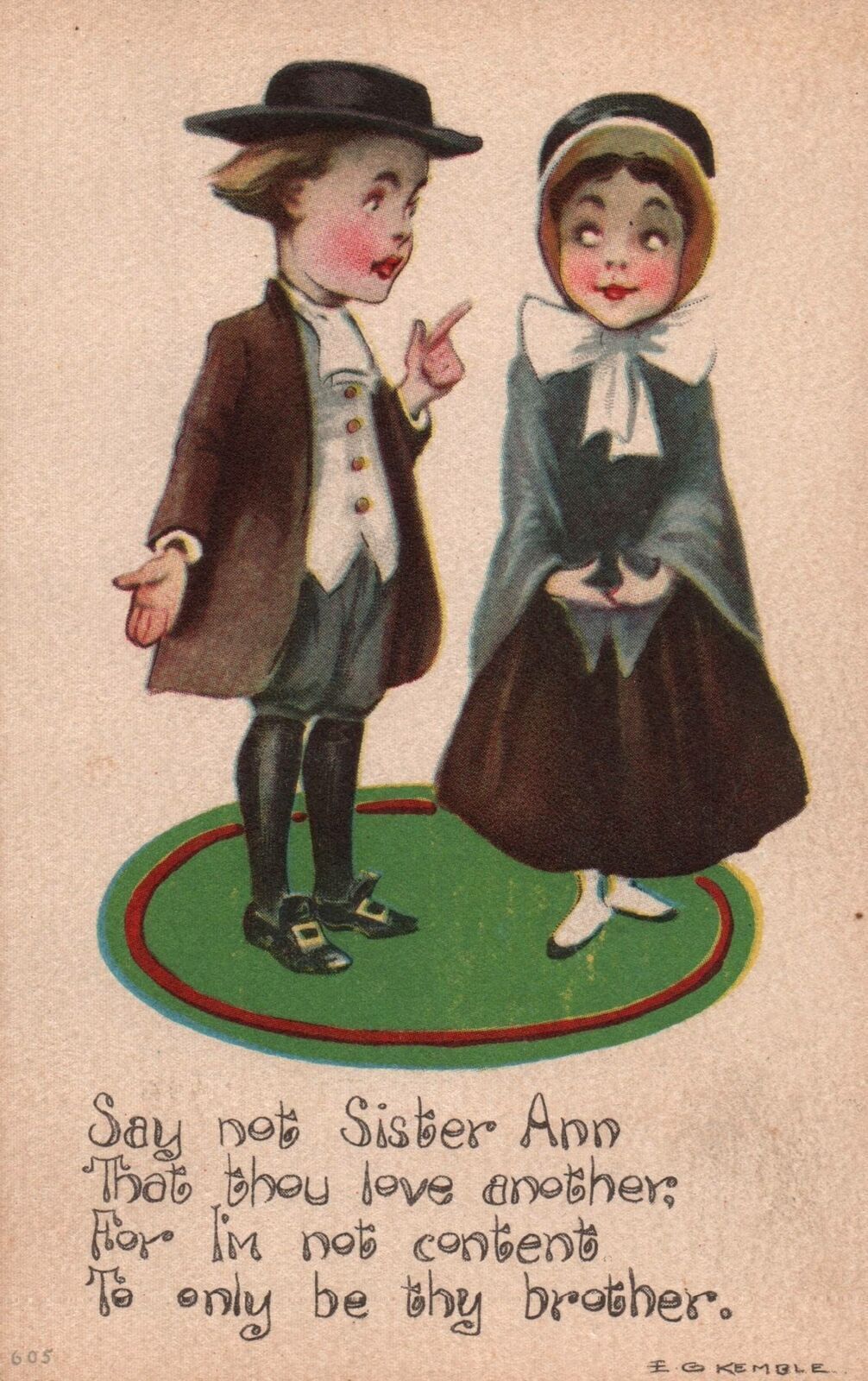 Vintage Postcard Victorian Humor on Kemble Card With Risque' Words C ...
