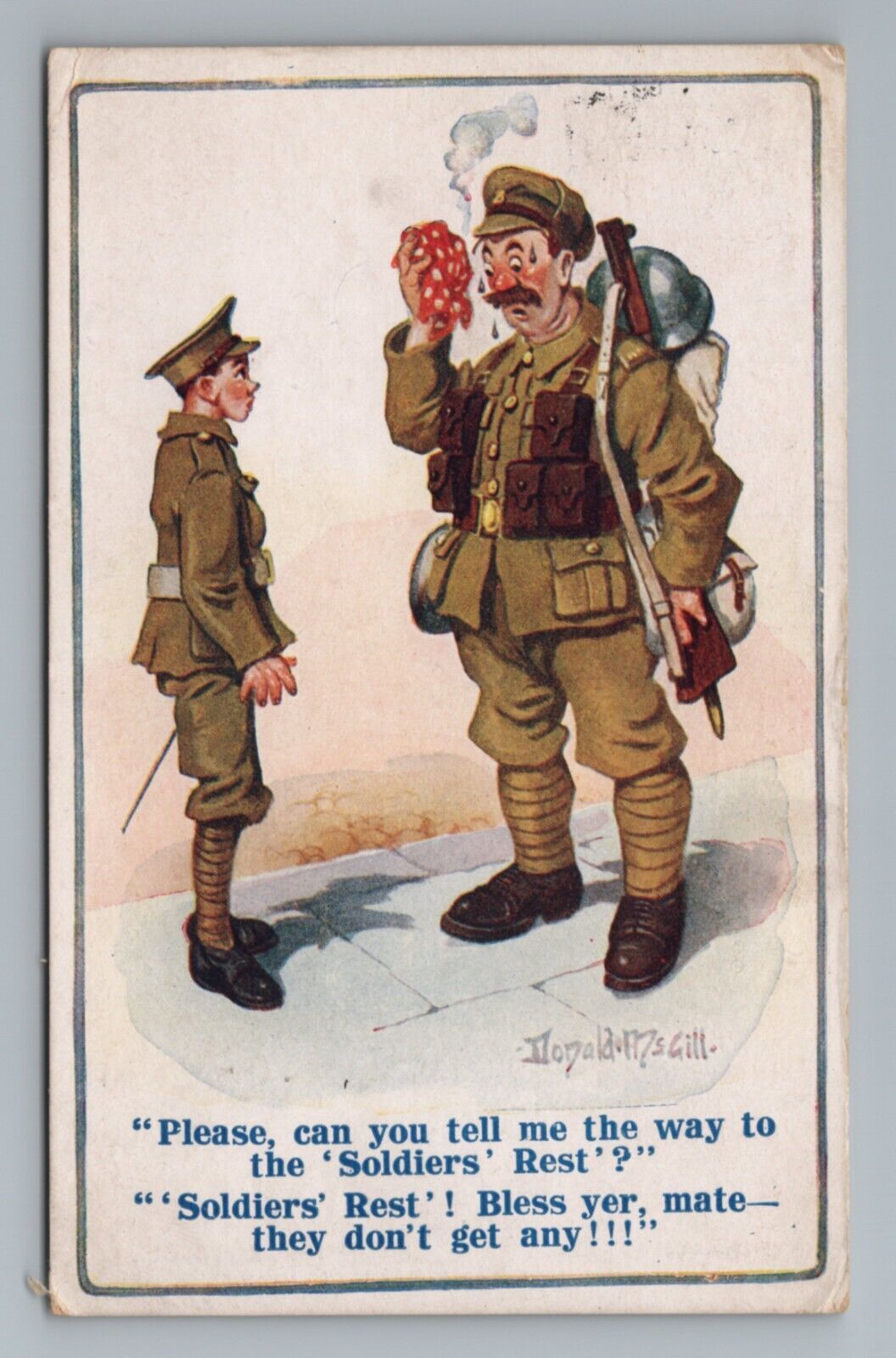 Military Soldier Humor Comic Vintage Postcard | Other / Unsorted ...