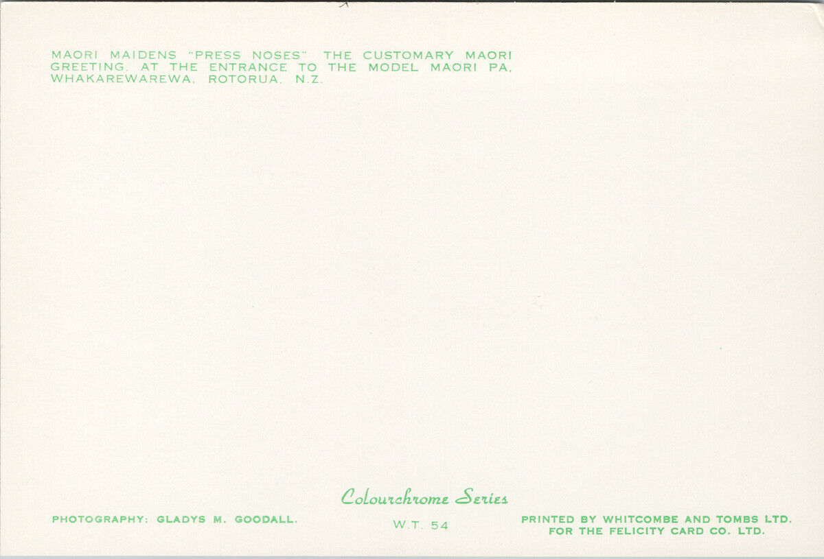 Model Maori Pa Whakarewarewa Rotorua NZ Maori Maidens Press Noses ...