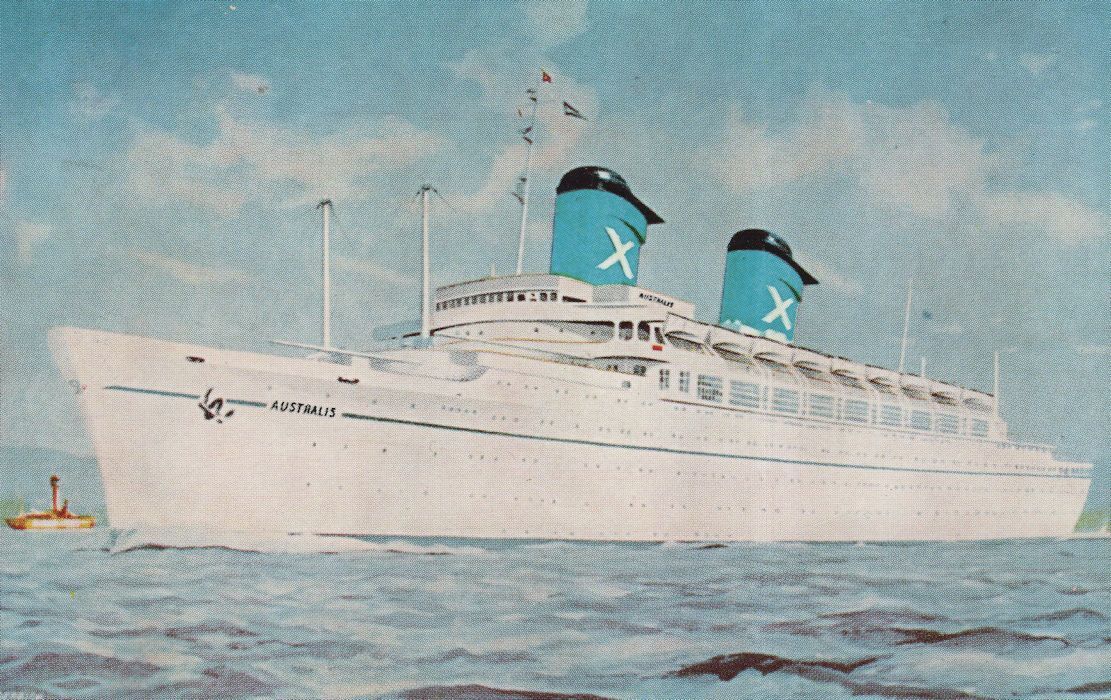 SS Australis Ship Ferry Advertising Liner Postcard | Topics ...