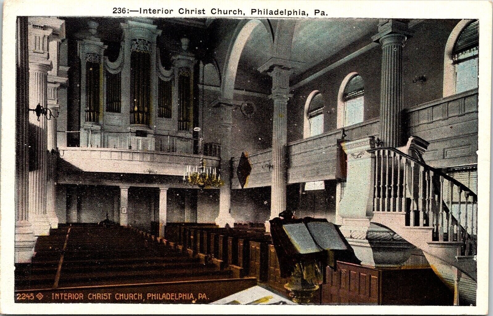 Historic Christ Church Interior Pews Philadelphia Pennsylvania WB ...