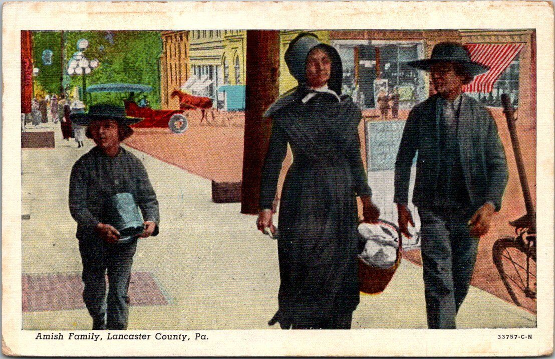 Pennsylvania Dutch Country Amish Family Curteich | United States ...