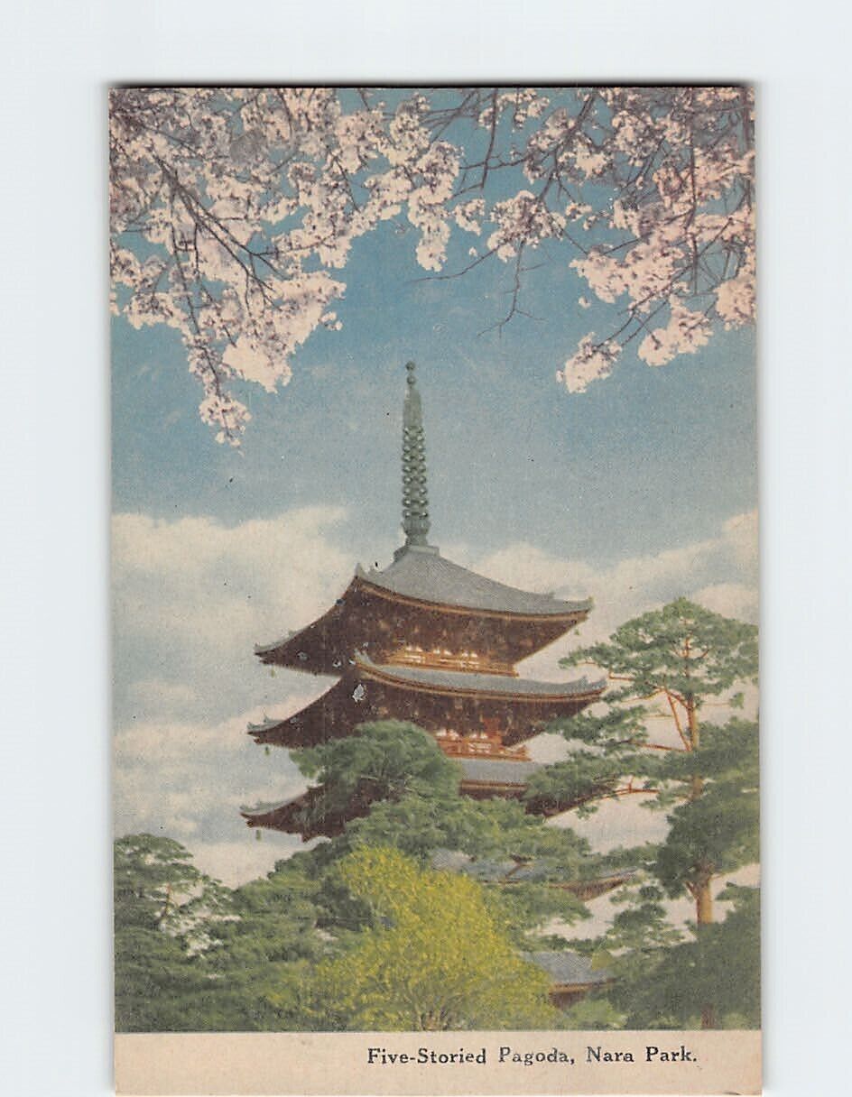 Postcard Five Storied Pagoda Nara Park Nara Japan | Asia & Middle East ...