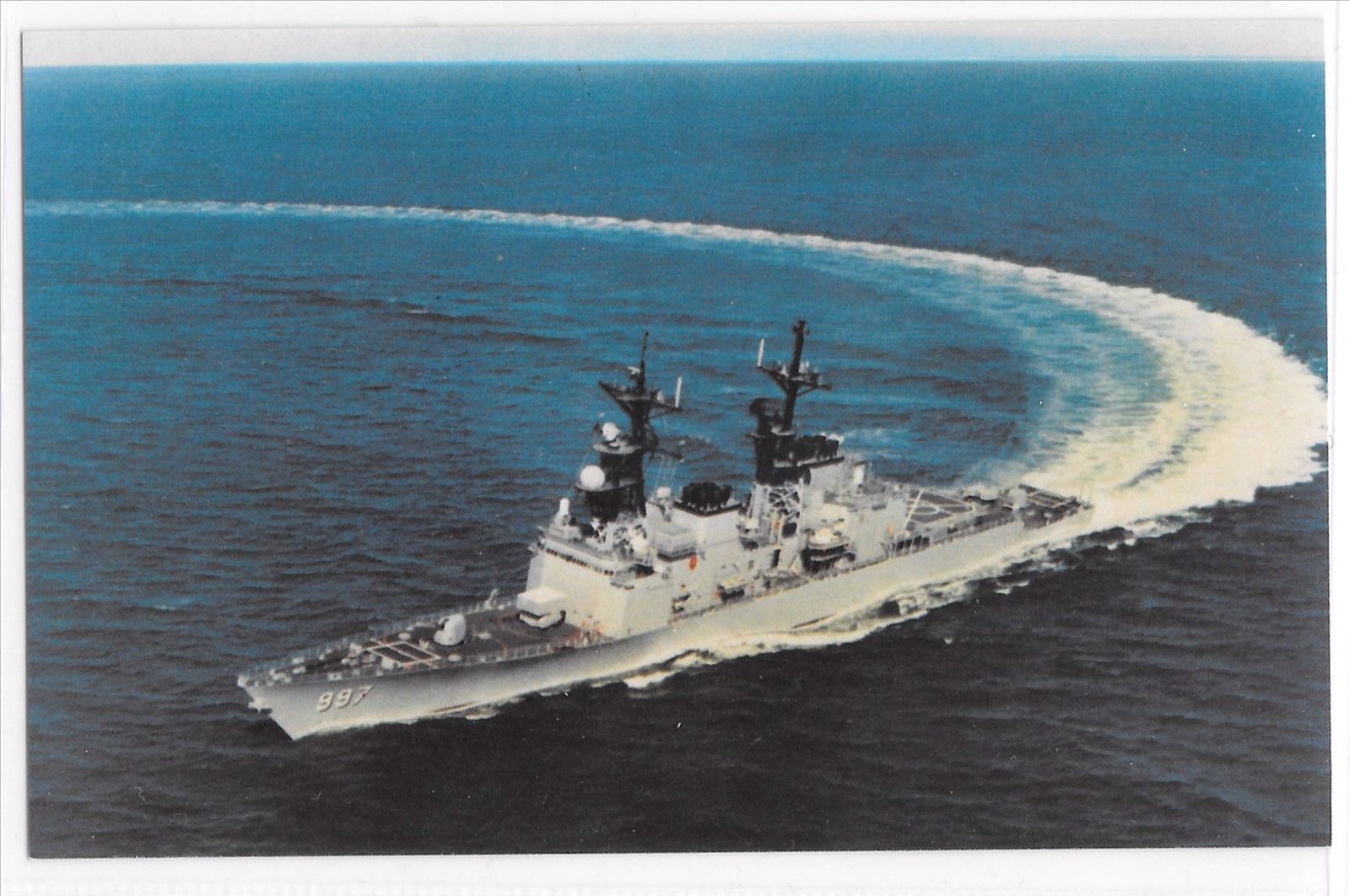USS Hayler DD-997 Spruance Destroyer Turning At Sea US Navy Ship ...