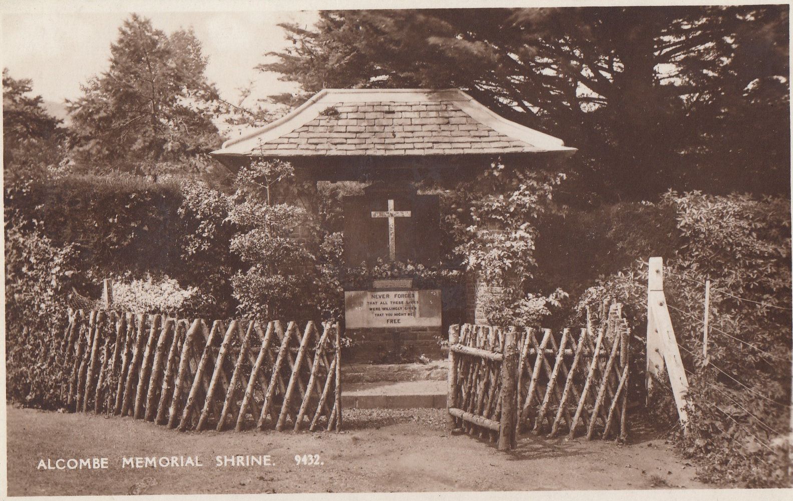 Alcombe Memorial Shrine Somerset Antique Postcard | Europe - United ...