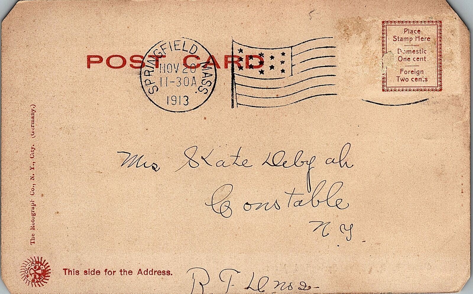 1905 Springfield Mass Railroad Station Rotograph Train Postcard 25-173 ...