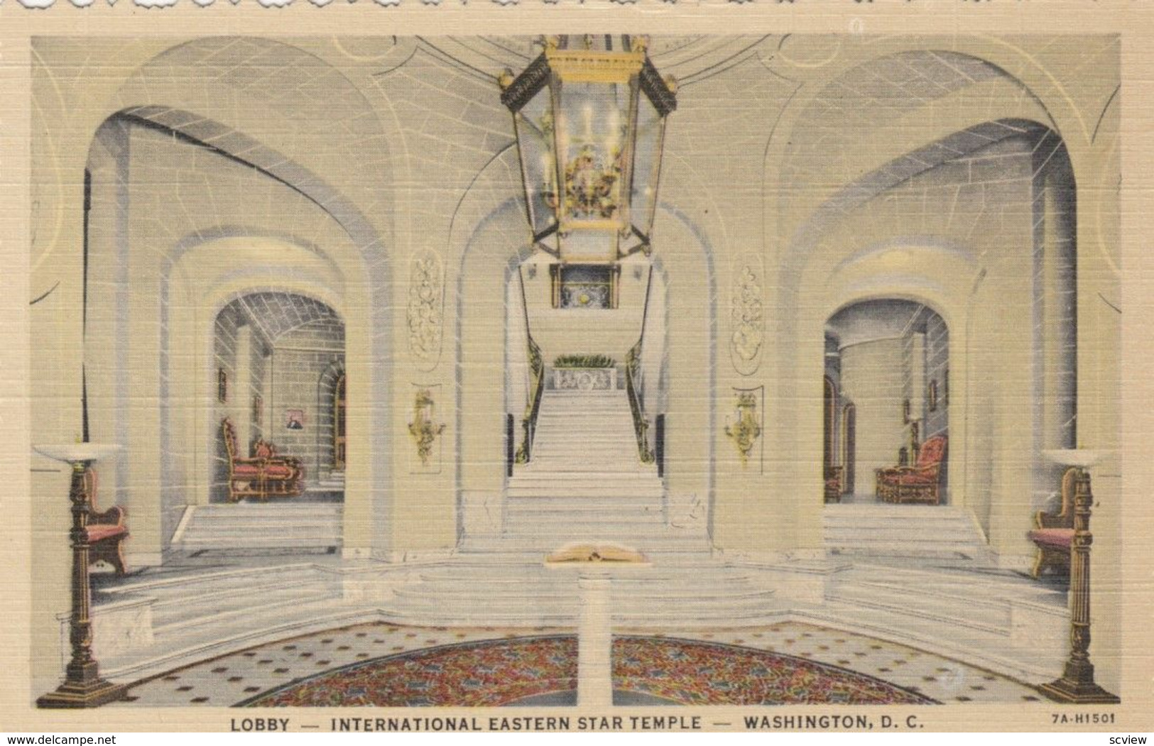 WASHINGTON DC, 1930-40s; Lobby - International Eastern Star Temple ...