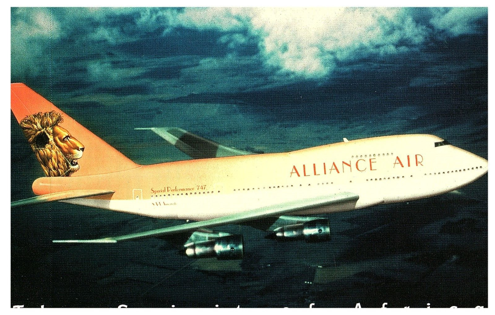 Alliance Air Boeing 747 The Spirit of Africa Airplane Postcard | Africa ...