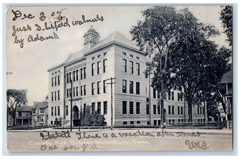Torrington Connecticut Postcard New High School Building Exterior 1907 ...