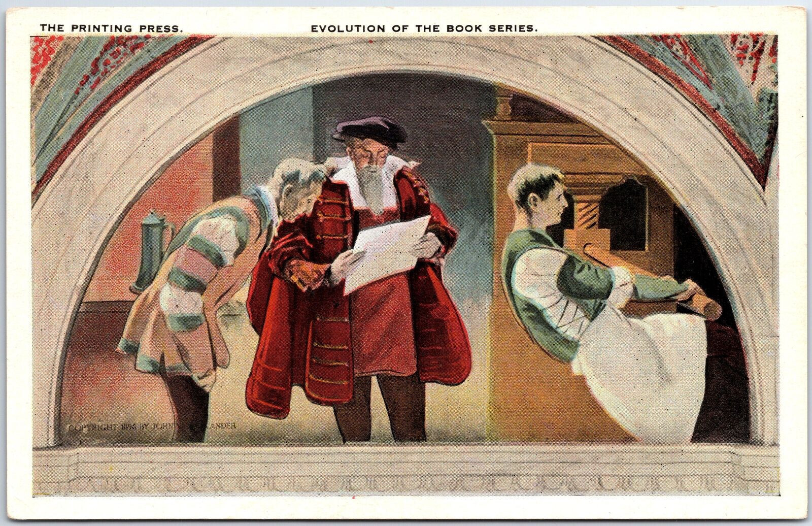 Vintage Postcard "The Printing Press" Library of Congress Washington D ...