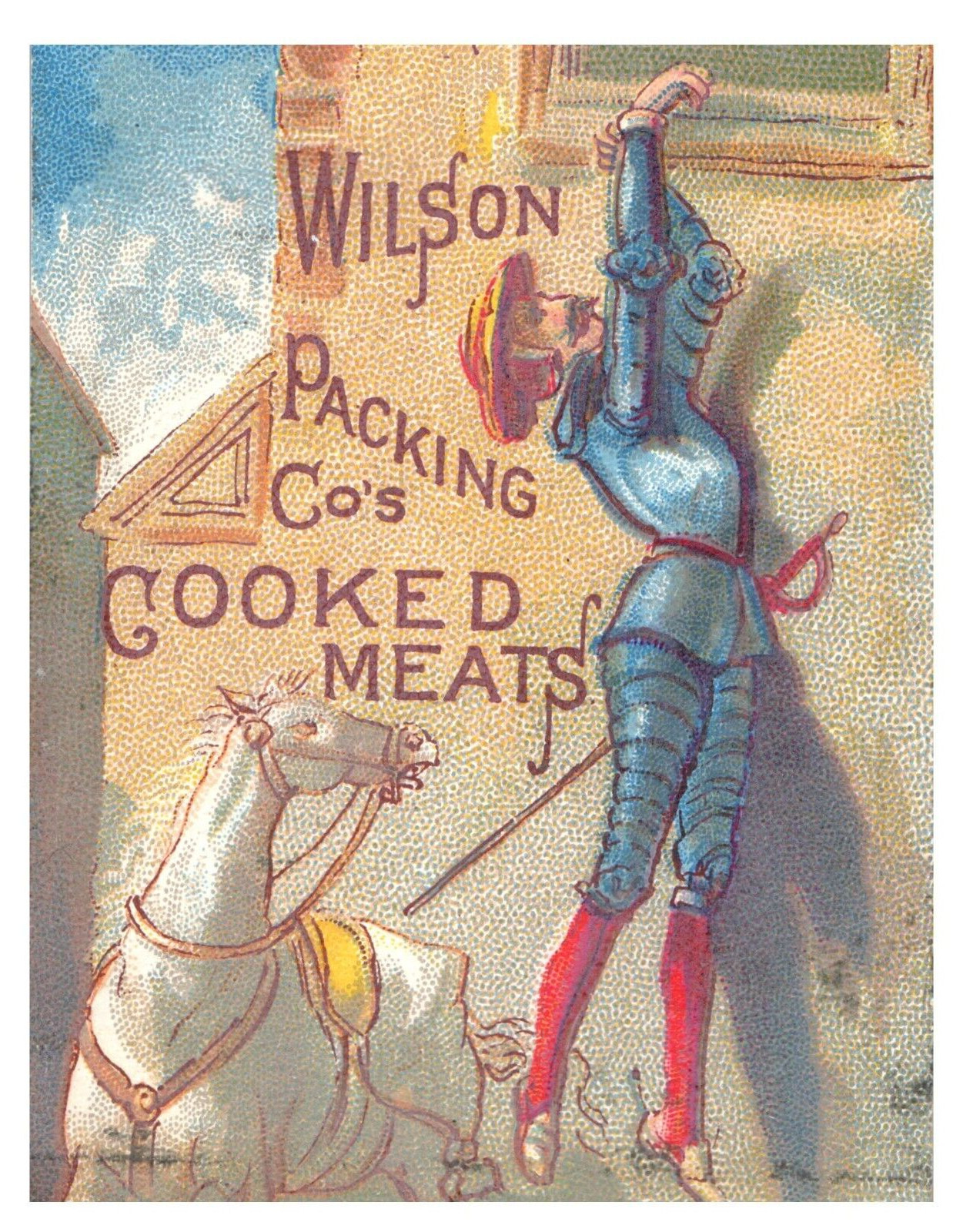 1880s Wilson Packing Co.'s Cooked Meat H.R. Tucker Medieval Lot Of 5 ...