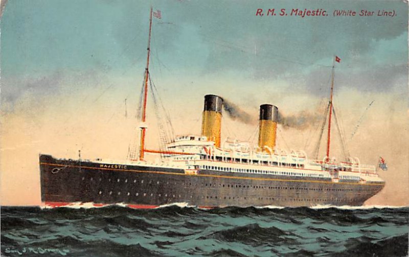 SS Majestic White Star Line 1912 | Topics - Other, Postcard / HipPostcard