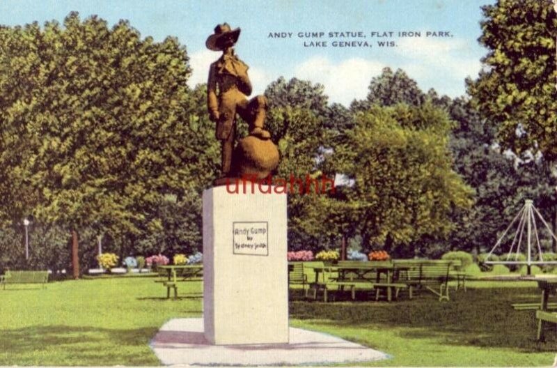 Andy Gump Statue, Flat Iron Park. Lake Geneva, WI | United States ...