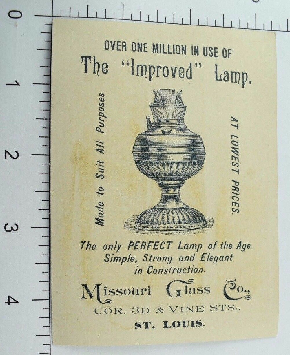 1880's Missouri Glass Co Improved Lamp Winter Scene Night Moon Church ...