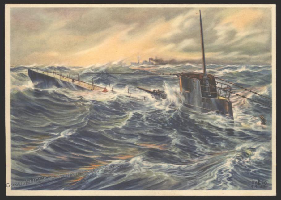 3rd Reich Germany 1939 U-Boot Submarine Propaganda Card 103948 | Topics ...