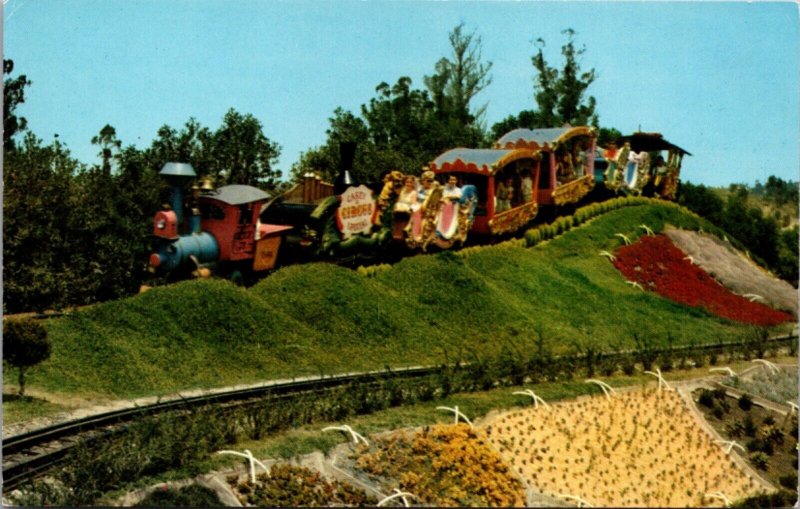 Disneyland Postcard Casey Jr Miniature Railroad Train Storybook Land ...