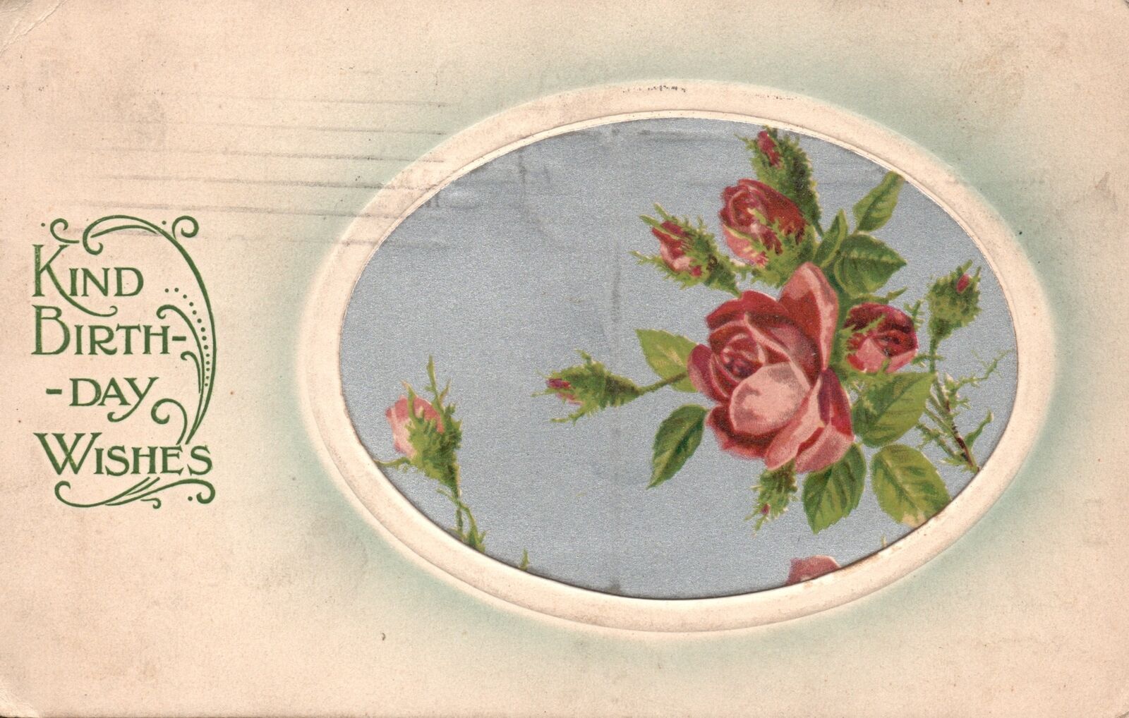 Vintage Postcard 1911 Kind Birthday Wishes Rose Flowers Greetings ...